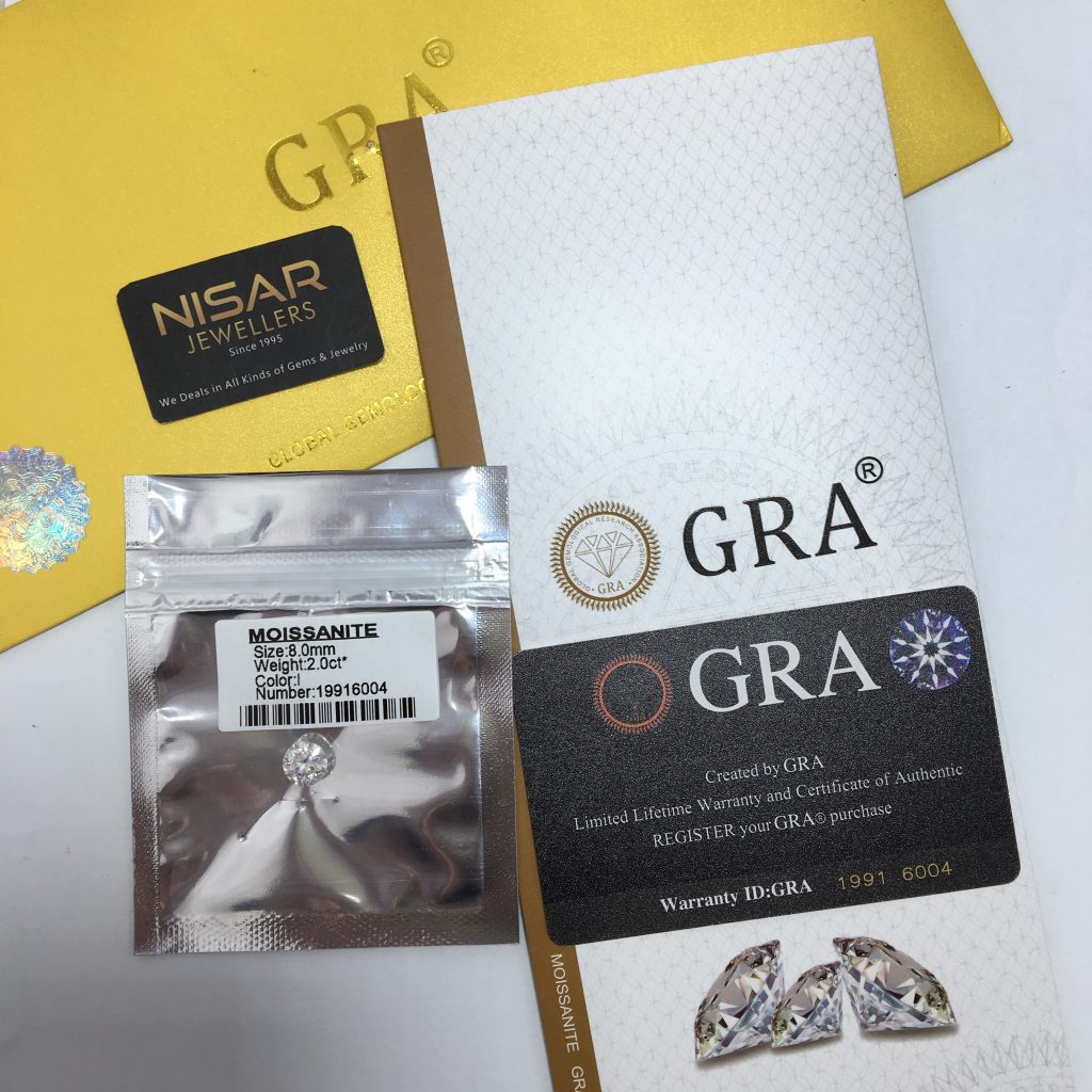 Loose 2 Carat GRA Moissanite - Nisar Jewellers